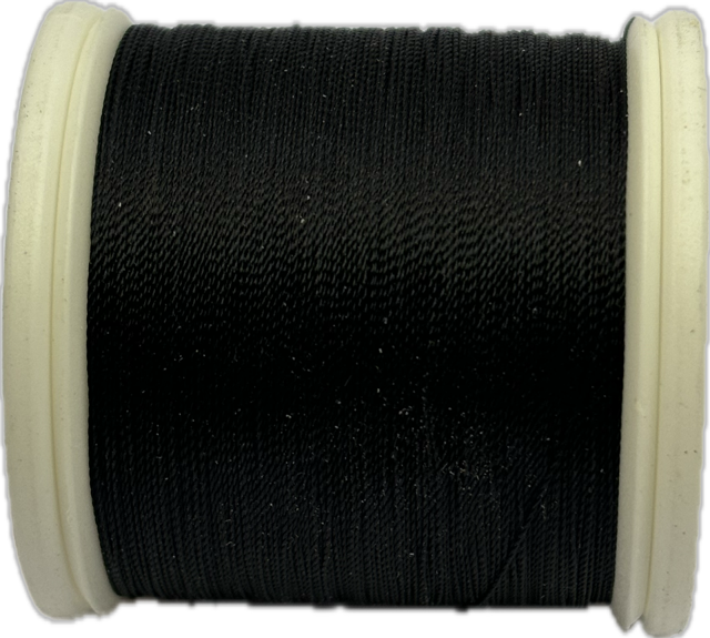 Gudebrod Nylon Thread- Size A - Black 001 (100 Yard Spool) – REC Components